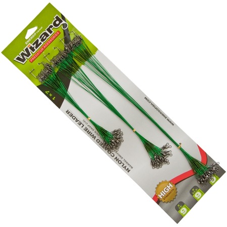 Set de strune pentru pescuit la stiuca, Wizard, Verde/Negru, 20x22,5x25 ...