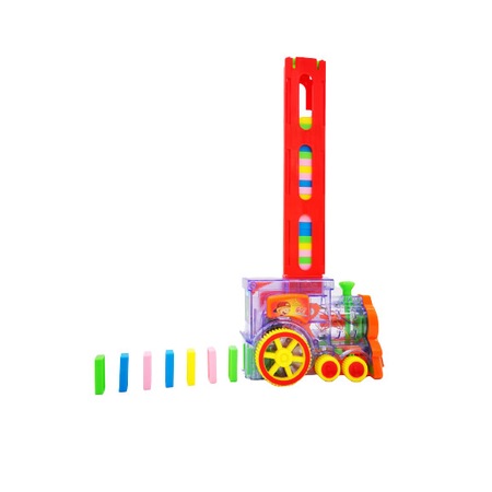 Trenulet electric, Domino, 80 de piese + 80 de stickere autocolante ...