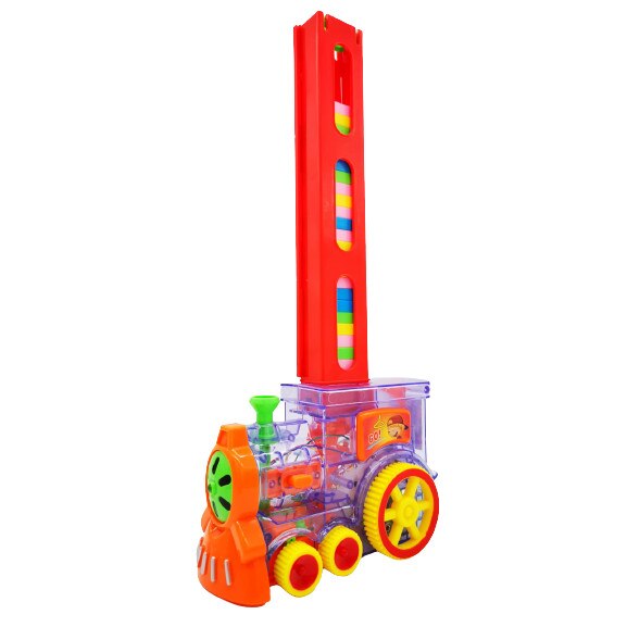 Trenulet electric, Domino, 80 de piese + 80 de stickere autocolante ...