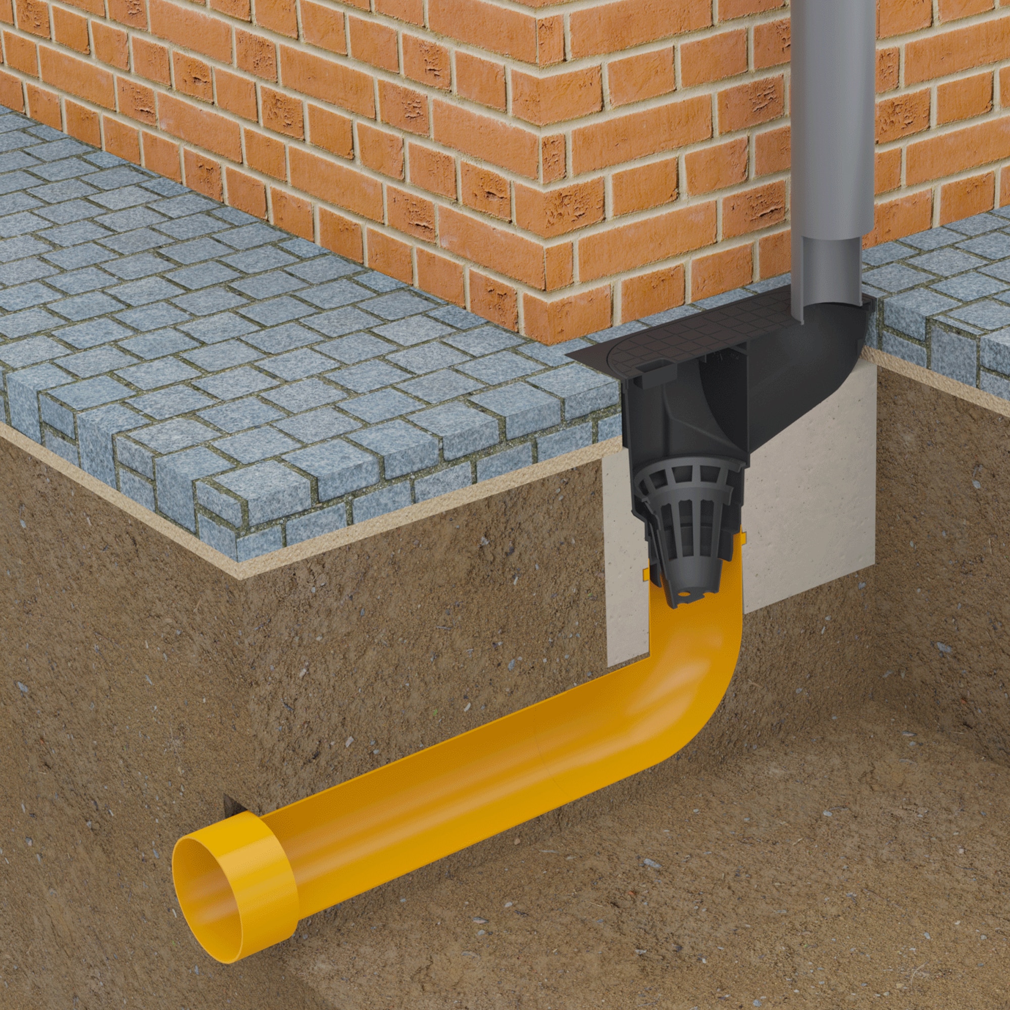 Kit camin scurgere burlan Plastic, Easy, VODALAND, 303x164x208, Gri, D ...