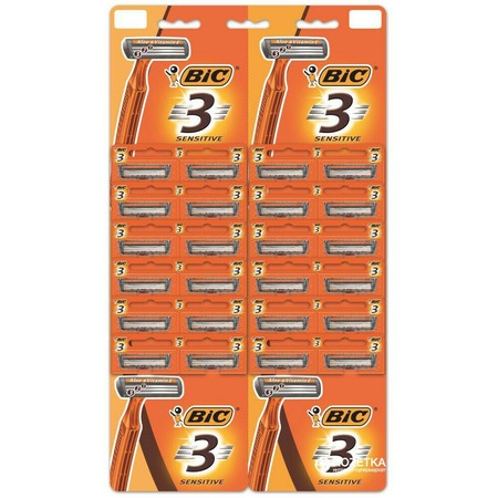 Комплект от 24 самобръсначки BIC Sensitive с 3 ножчета - eMAG.bg