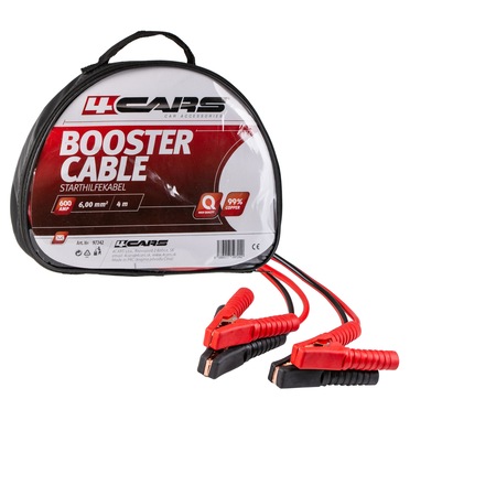 Cabluri transfer curent 4CARS, Cleme izolate, 600AMP, 6mm², Lungime 4 m ...
