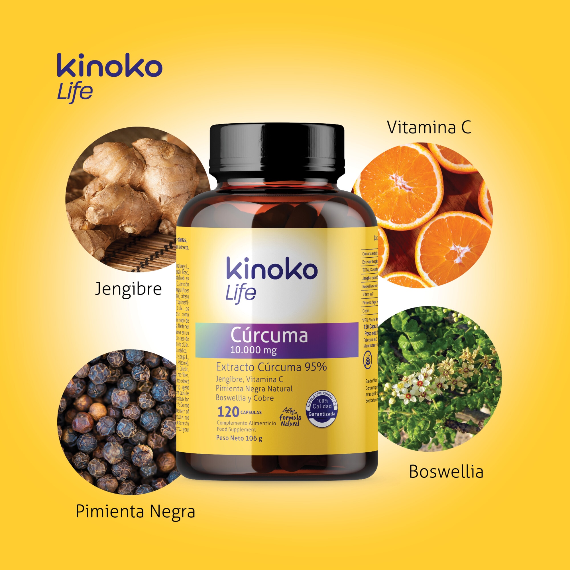 Supliment alimentar pentru articulatii cu extras de curcuma, Kinoko ...