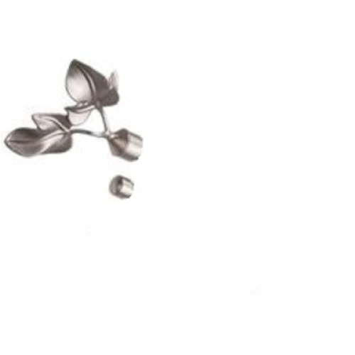 Galerie metalica 160 cm pentru perdele, simpla, model Frunza Argintiu ...