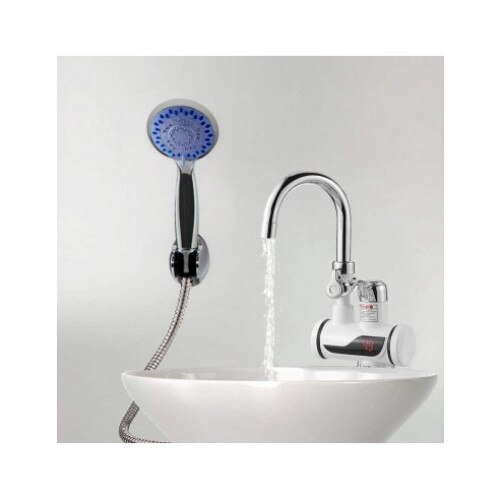 Robinet instant apa calda si para dus, 3000 W, model LZ001-U Alb - eMAG.ro