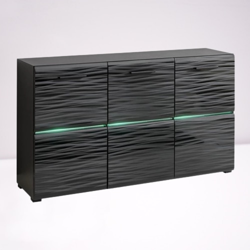 Comoda neagra Black, 150cm lungime, 41cm latime, 86cm inaltime - eMAG.ro