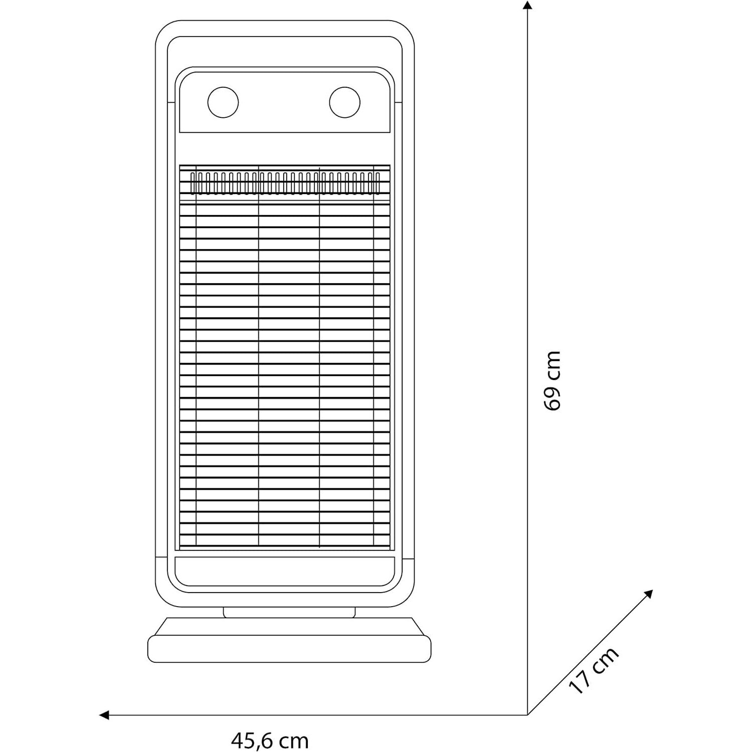 Radiator cu infrarosu de podea Olimpia Splendid, Solaria Carbon 99610 ...