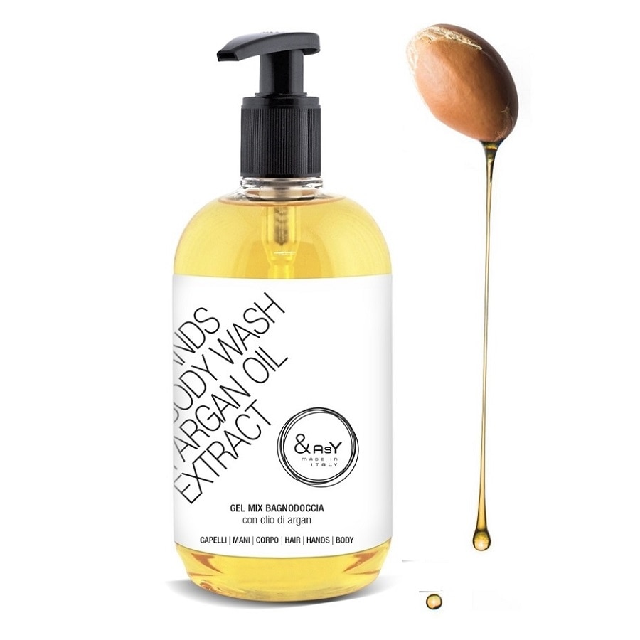 Sampon si Gel de Dus, EASY, cu Ulei Natural de Argan, dispenser 500 ml, cu pompa - eMAG.ro