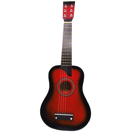 Chitara din lemn pentru copii / Mare / Rosu - eMAG.ro