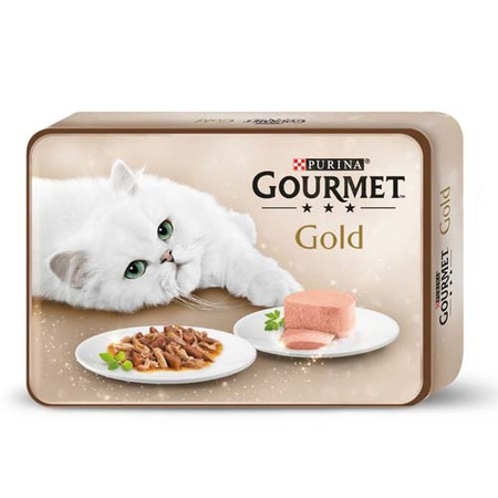 Pachet luxury conserve pentru pisici, Purina, Gourmet Gold, 12 x 85g ...