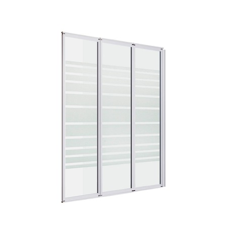 Paravan cada, Kroner Hera, aluminiu/sticla, profil alb, geam 4 mm ...