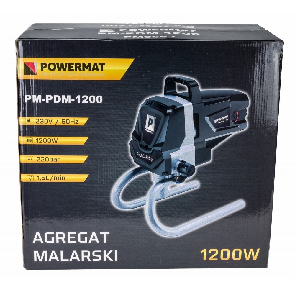 1200W пистолет за хидродинамична боя, Powermat PM-PDM-1200 - eMAG.bg