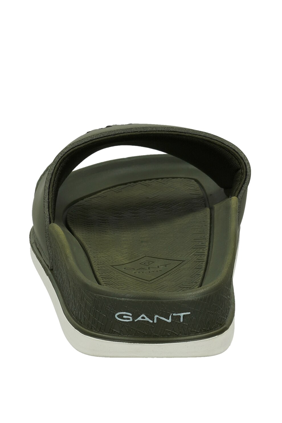 Gant, Papuci cu logo brodat, Verde militar/Negru/Alb, 45 - eMAG.ro