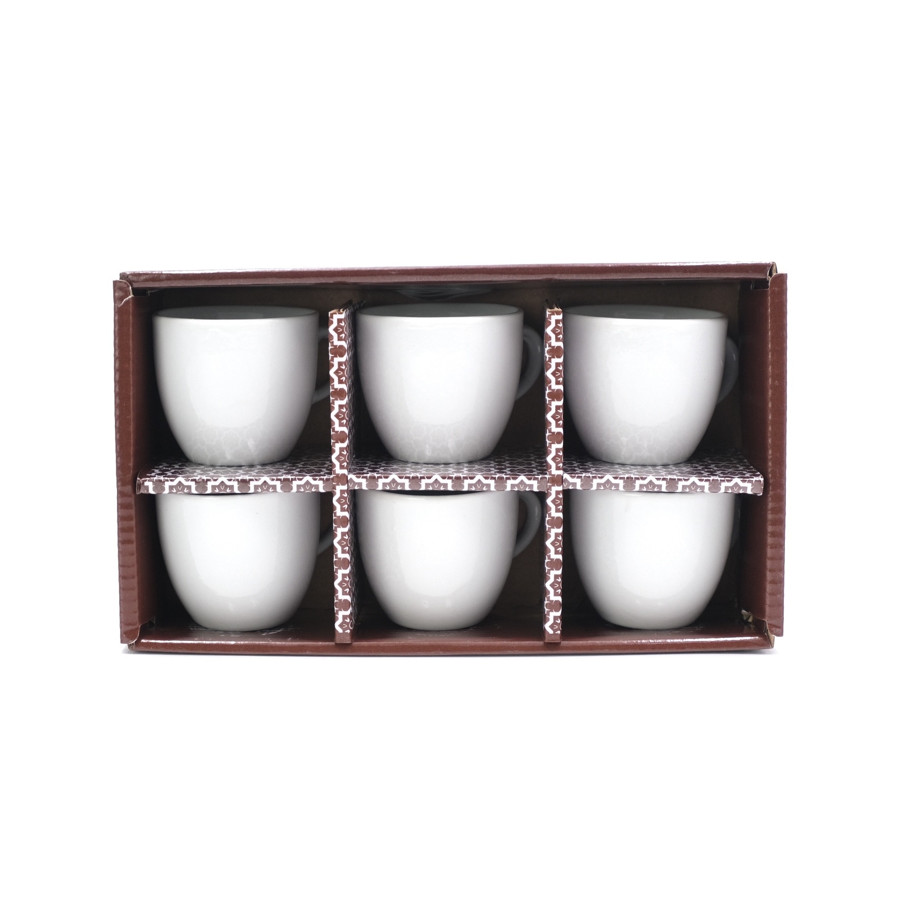 Set 6 cani de cafea, simple, alb, 100 ml - eMAG.ro