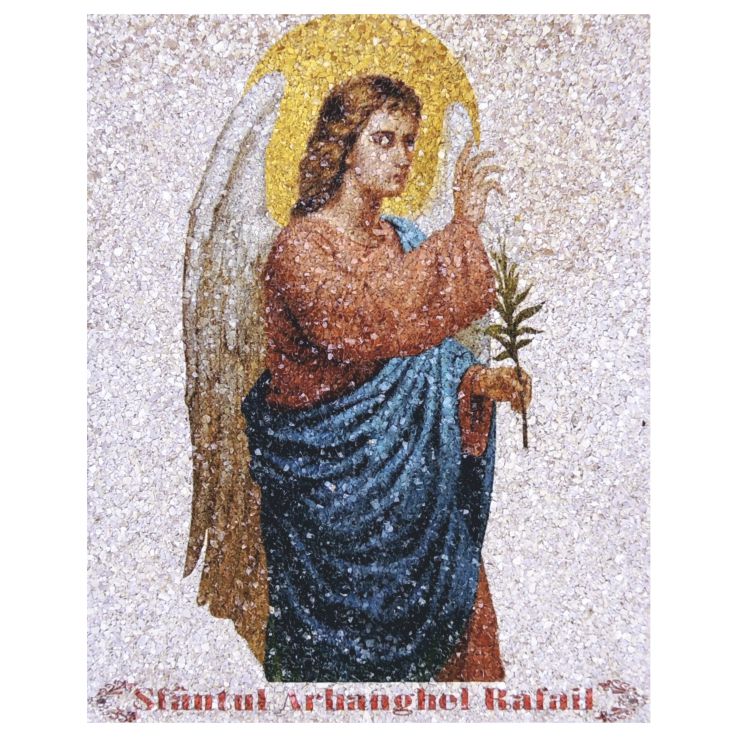 Icoana pe Coaja de OU, " Sfantul Rafael-Rafail ", Ecoart Movement ...