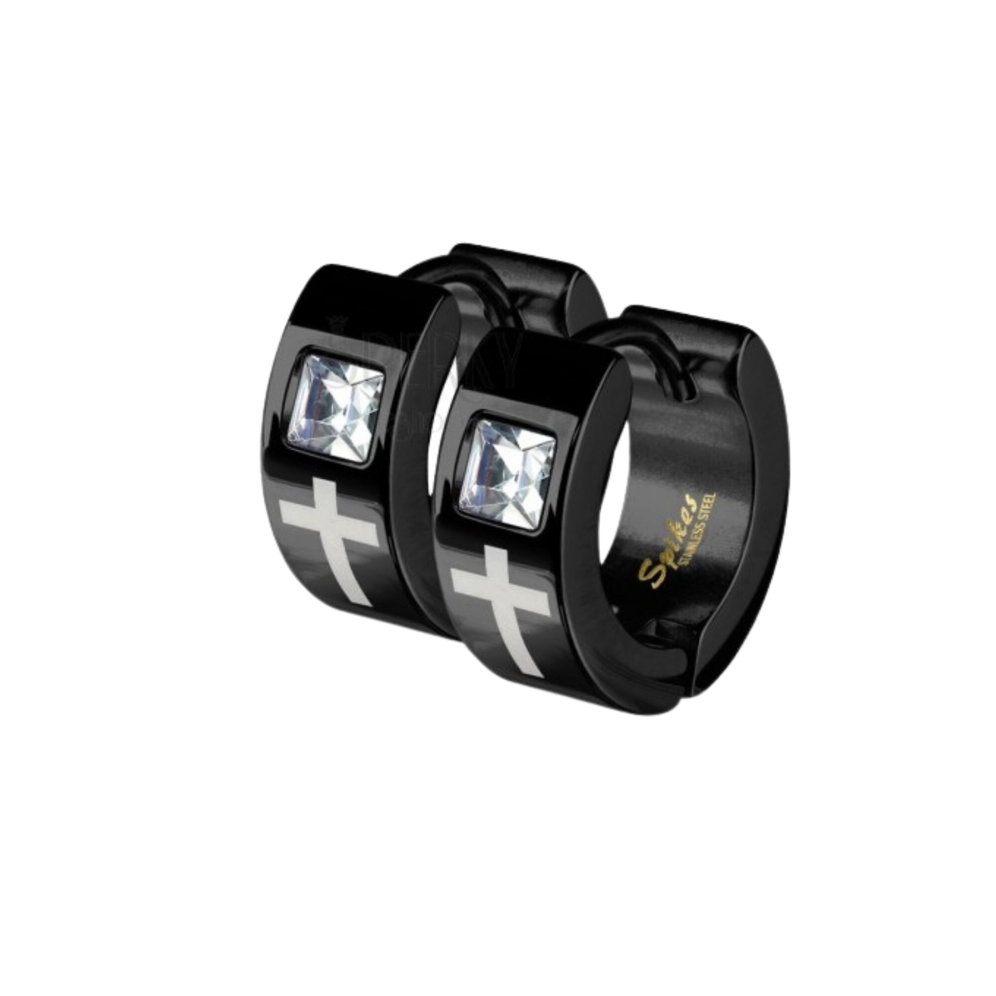 Cercel cruce si zirconiu negru - eMAG.ro