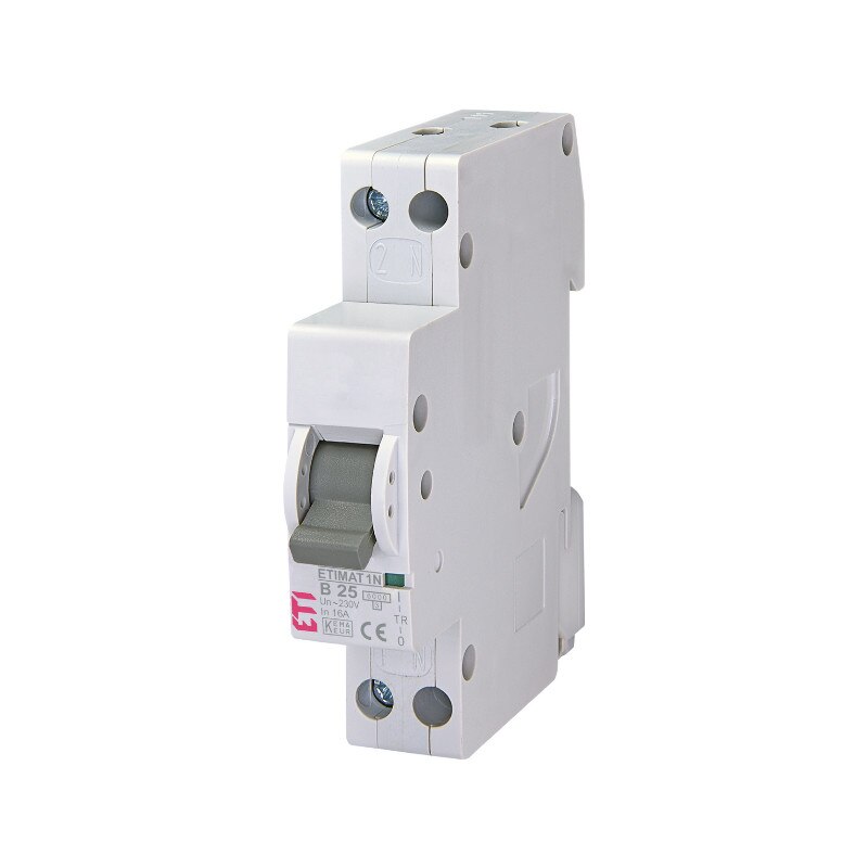 ETIMAT 1N Intrerupatoare automate miniatura 2 poli 1 modul ETIMAT 1N 1p+N B25 6kA (2191106 ...