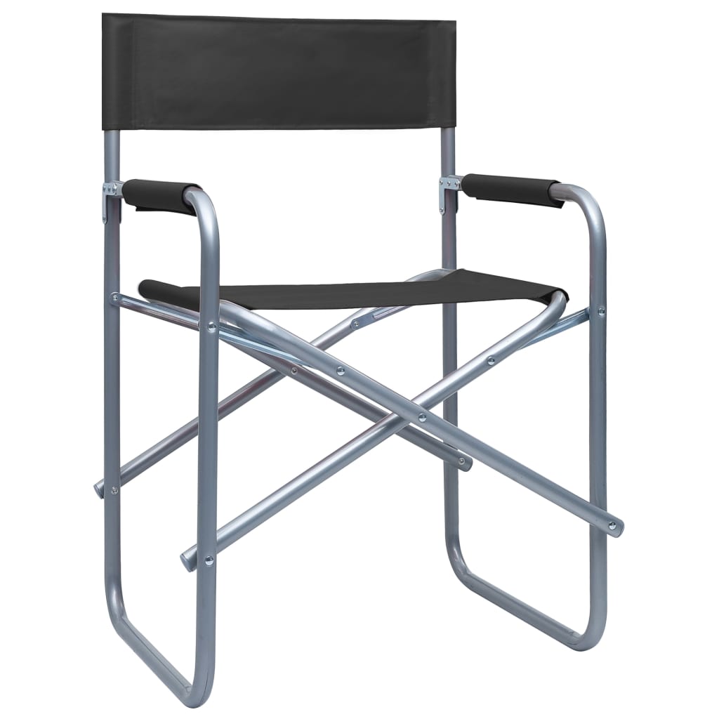 Set 2 Scaune de regizor, maxima suportata,110 KG, negru,48 x 57 x 79 cm ...