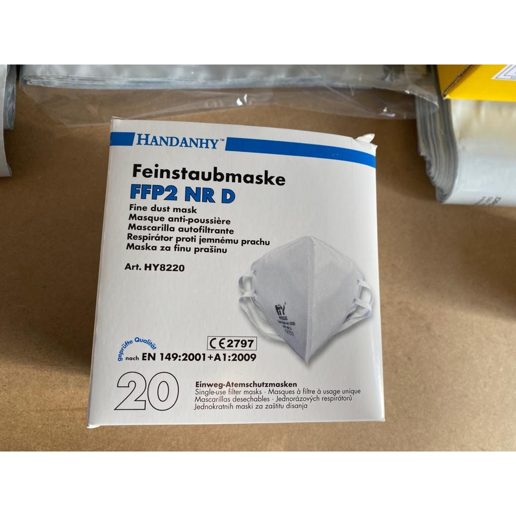 Set 20 semimasti FFP2 cu supapa, HY8220, albe - eMAG.ro