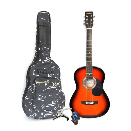 Set chitara acustica Orlando 4/4 cu husa, capodastru si acordor - eMAG.ro