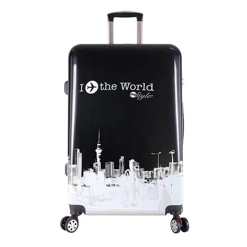 Troler pentru calatorie din ABS si Policarbonat, 65cm, Modern, Negru ...