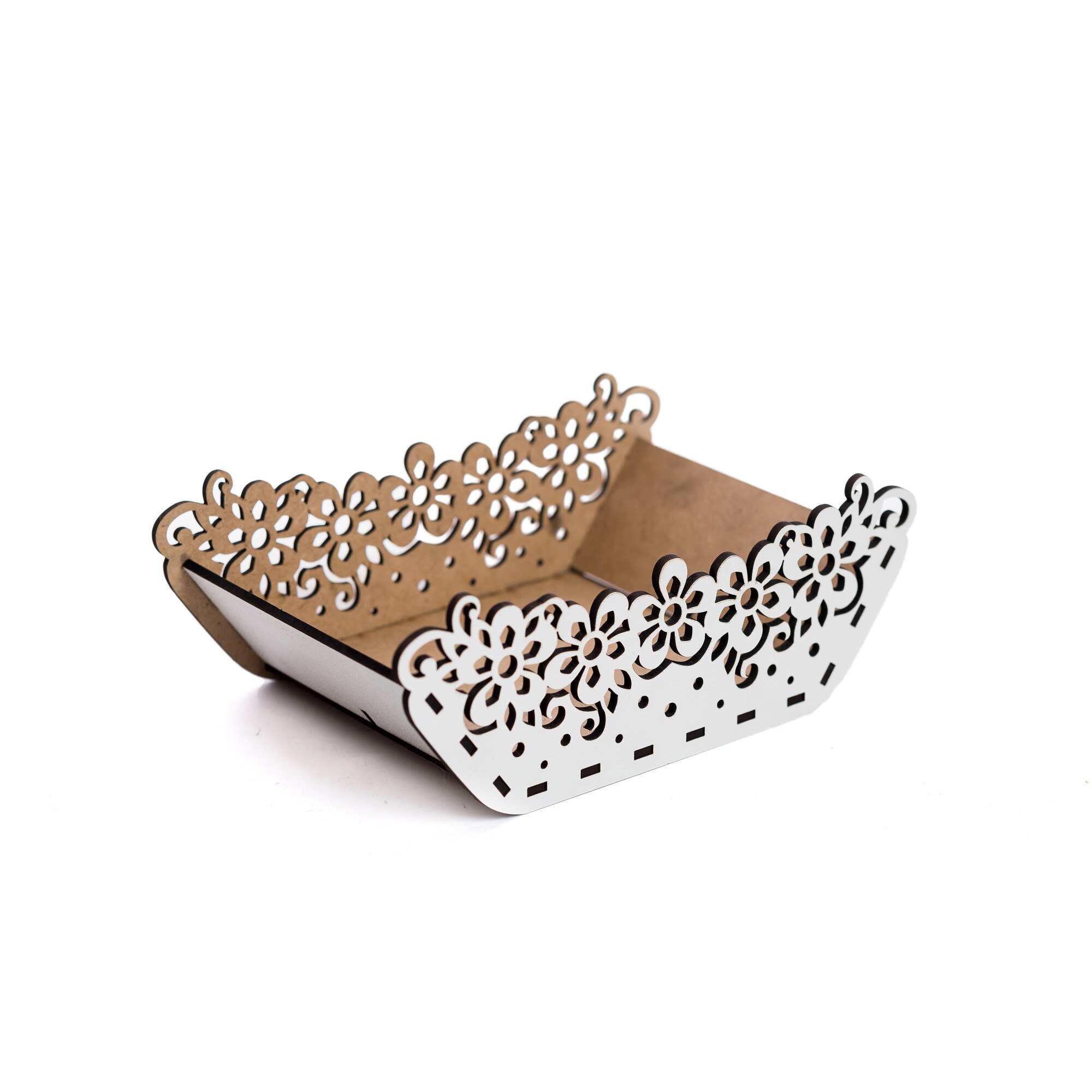 Cosulet decorativ, MDF, DekoLaser, CD1044, 18x11 cm - eMAG.ro