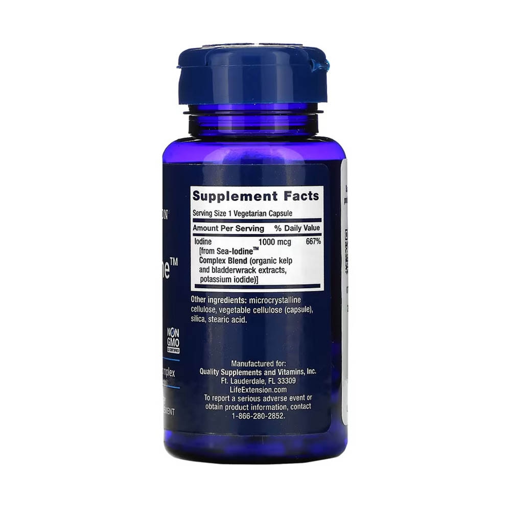 Sea-Iodine (iod din alge) 1,000 mcg, Life Extension, 60 capsule - eMAG.ro
