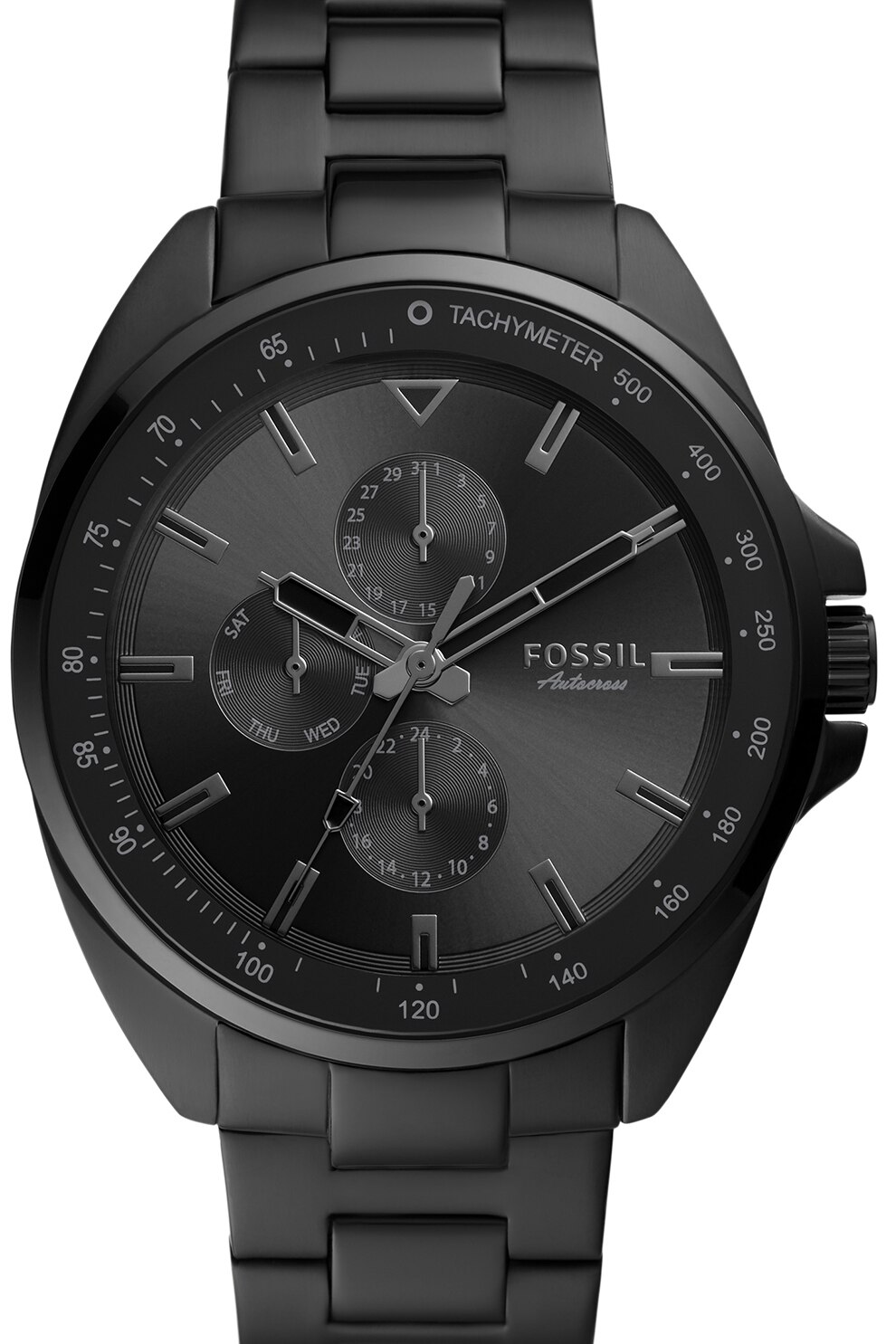 Fossil, Ceas de otel inoxidabil cu functii multiple, Negru - eMAG.ro