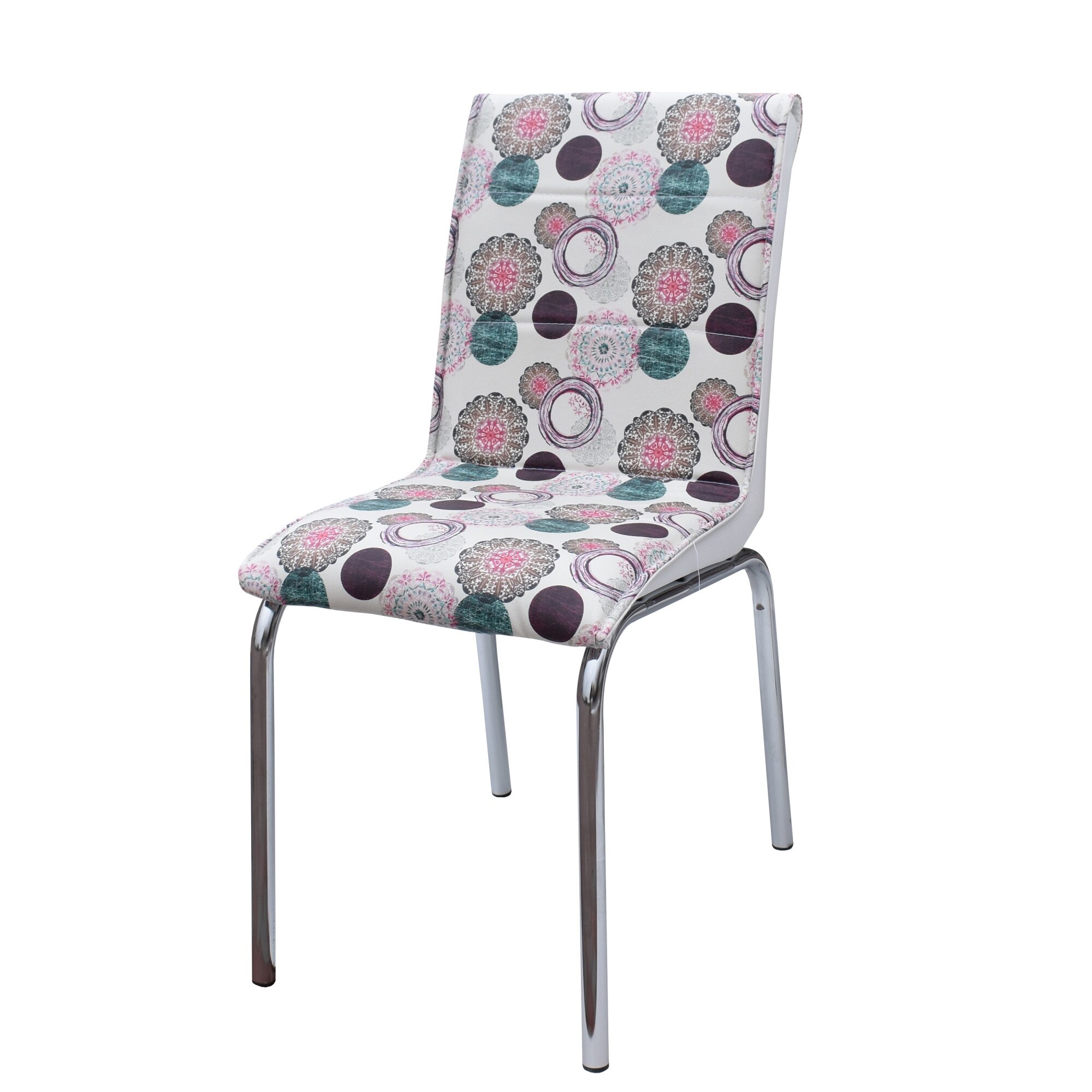 Set masa sticla nr64, Mavi Desen, cu 6 scaune tapitate, 110x70x75cm ...