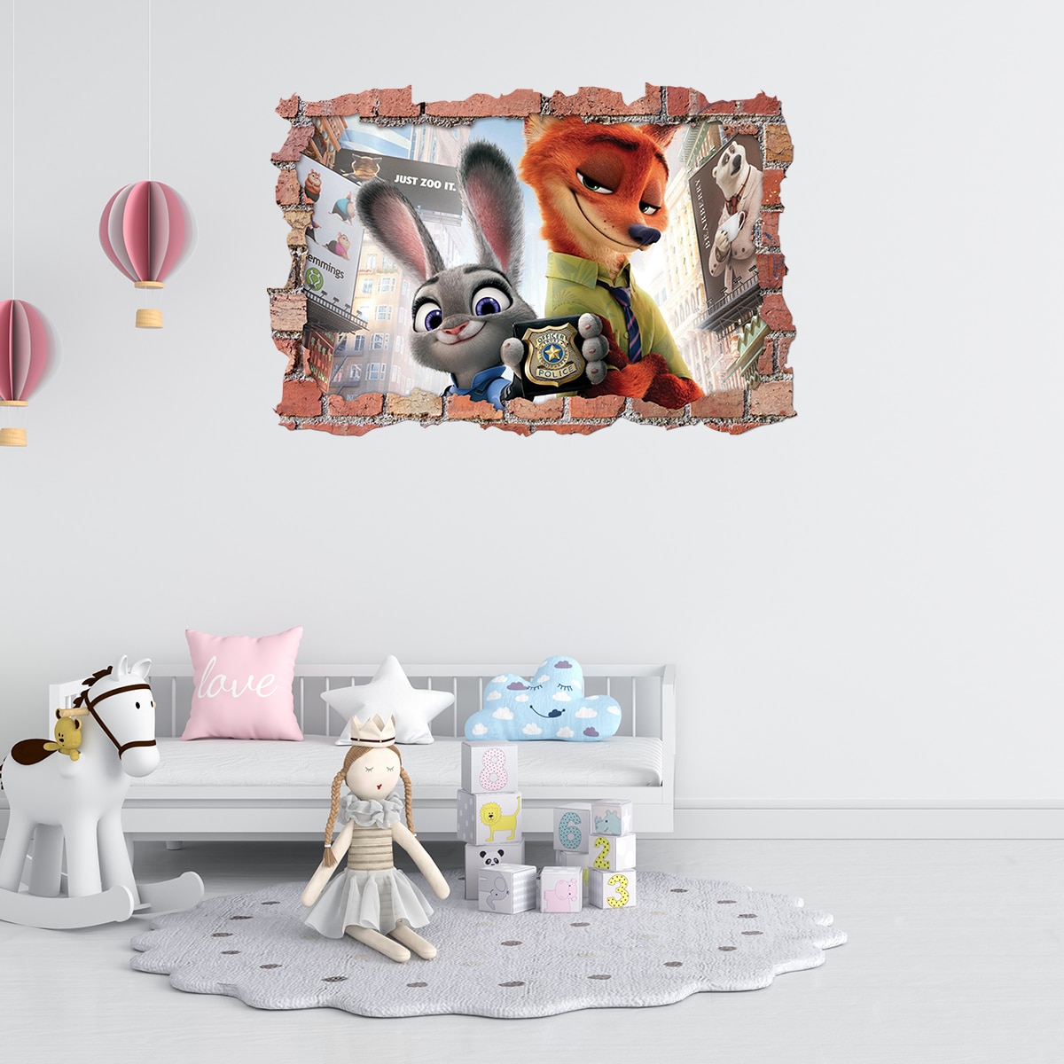 3D стикер Digital Ascend Zootopia, 60x90cm - eMAG.bg