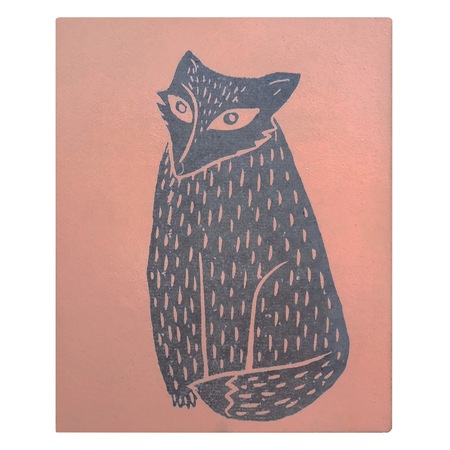 Tablou pe suport din lemn 28x23cm, gravat cu figura animal, pentru ...