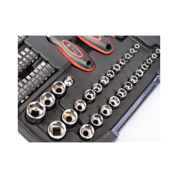 Trusa de scule HedoTools, 64 piese Argintiu - eMAG.ro