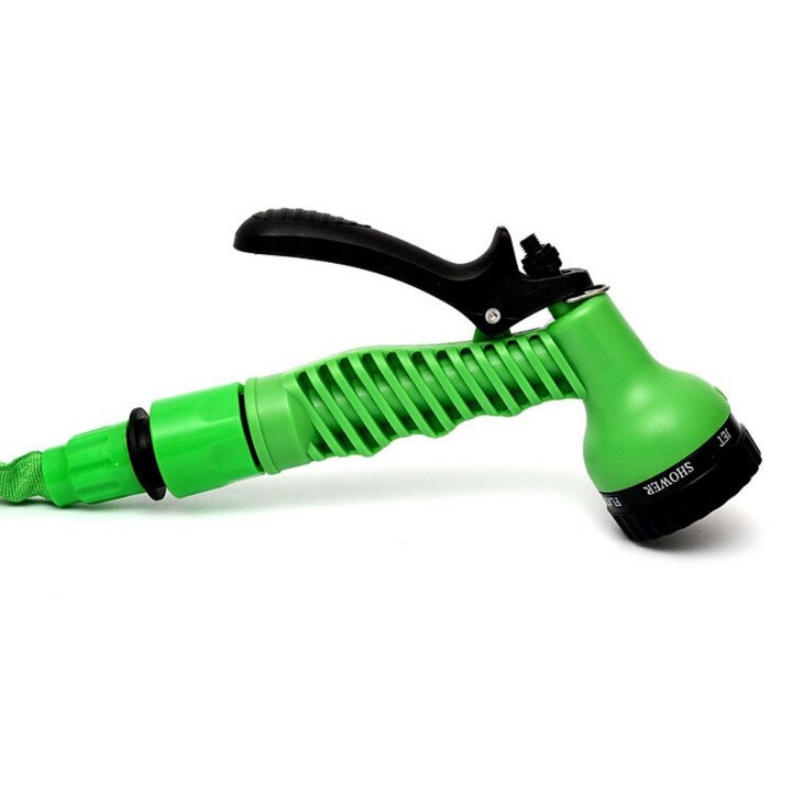 Furtun Extensibil de Gradina - 45m cu Pistol de Udat, Verde - eMAG.ro