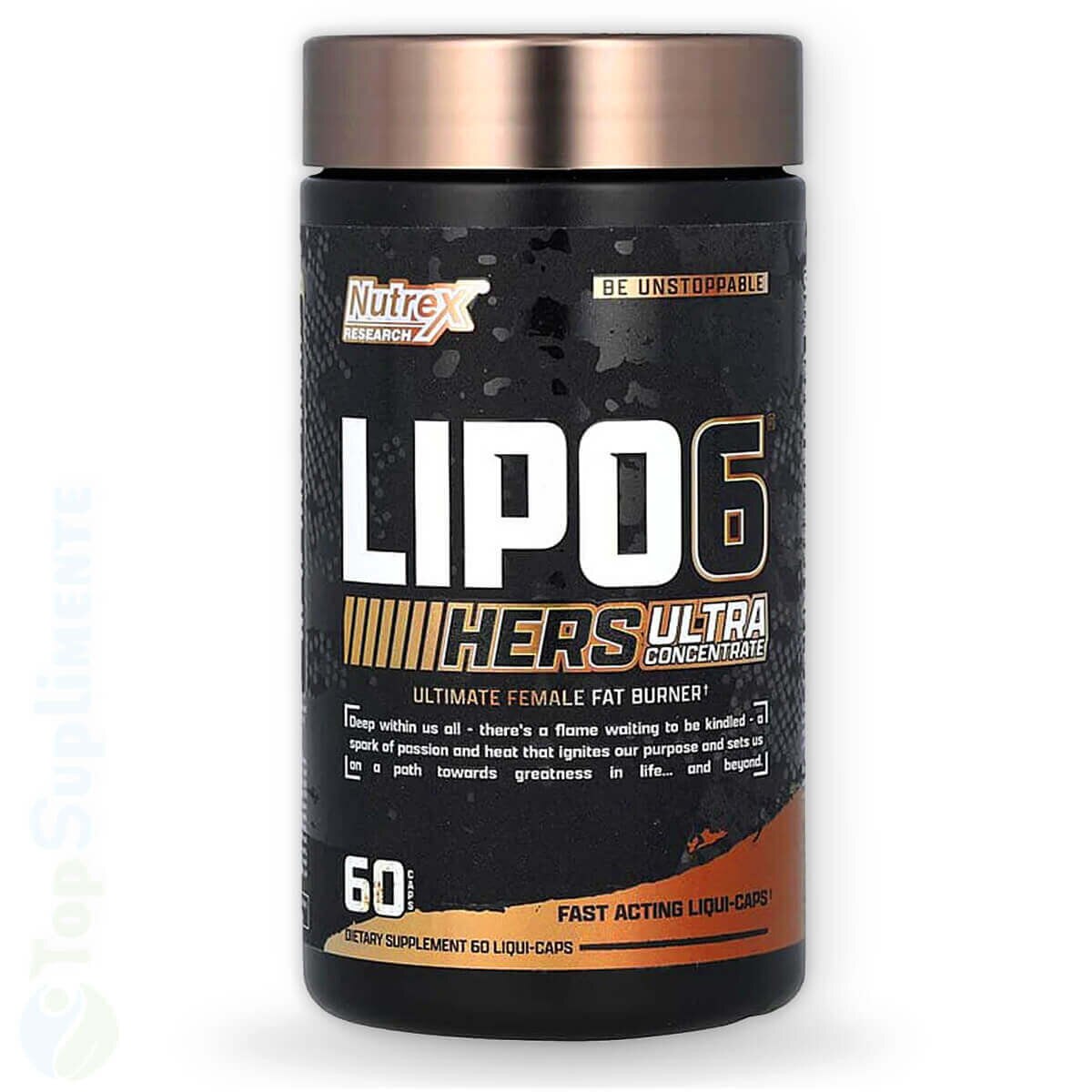 Arzator termogenic de grasimi Nutrex Lipo 6 Black Hers Ultra Concentrat ...