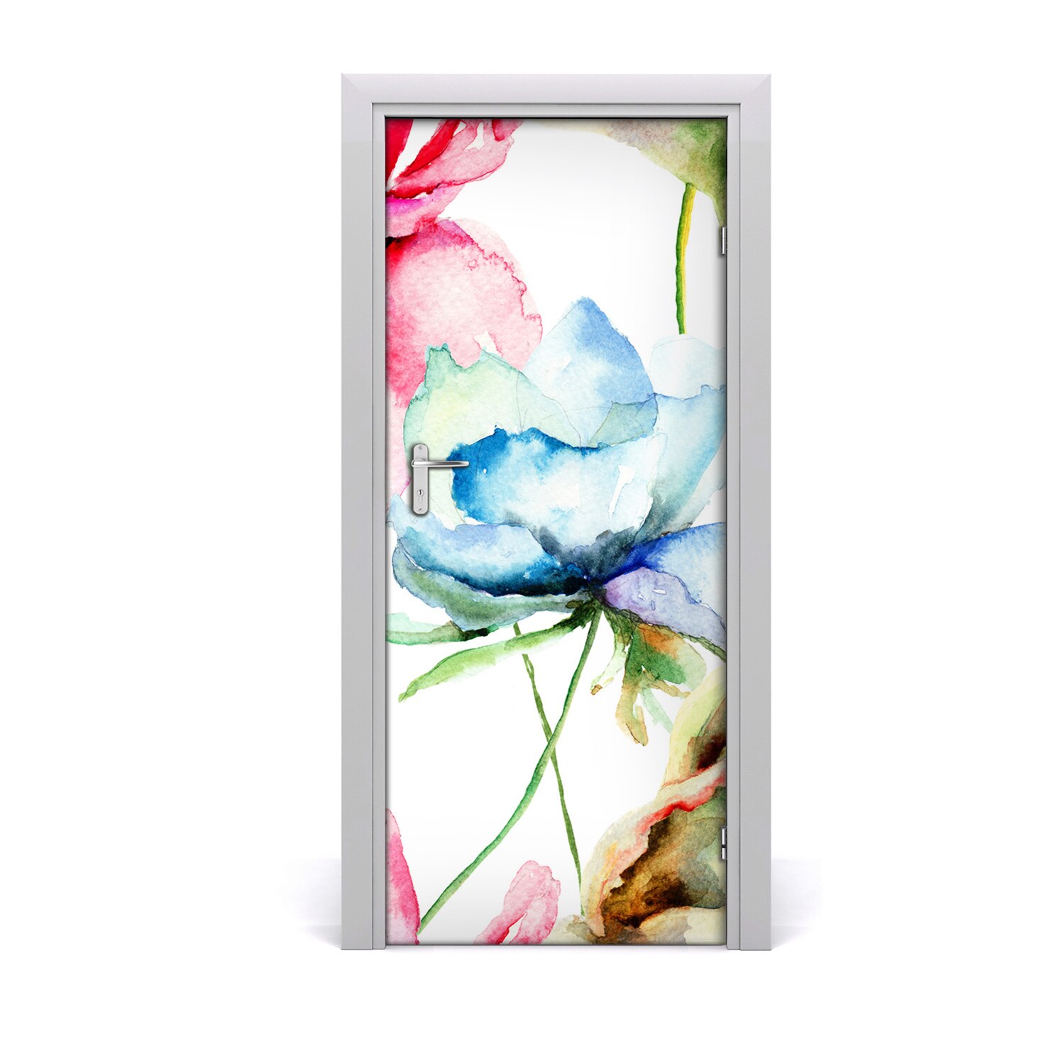 Stickere decorative, Tulup, Autocolante pentru usi, model Furnir adeziv ...