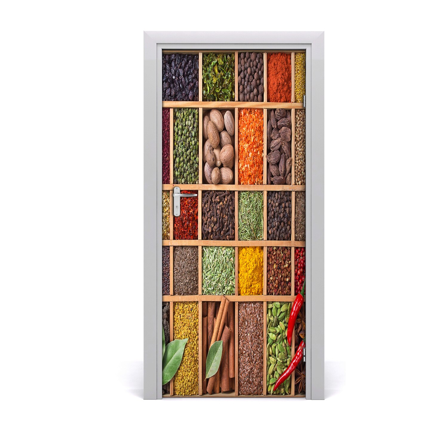 Stickere decorative, Tulup, Autocolante pentru usi, model condimente ...