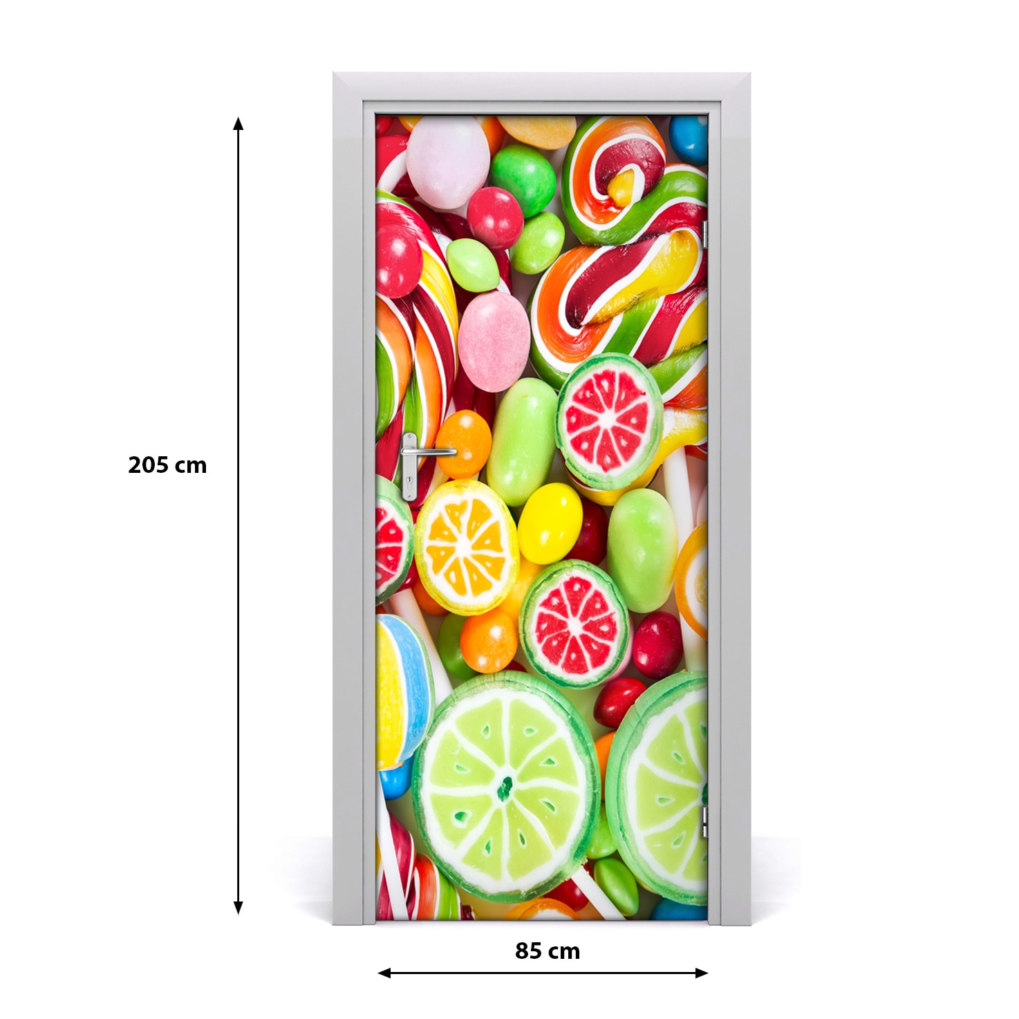 Stickere decorative, Tulup, Autocolante pentru usi, model bomboane ...