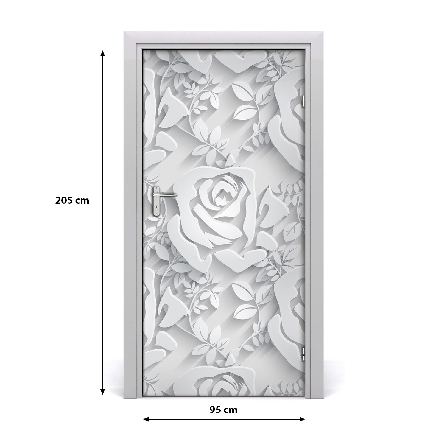 Stickere decorative, Tulup, Autocolante pentru usi, model Furnir ...