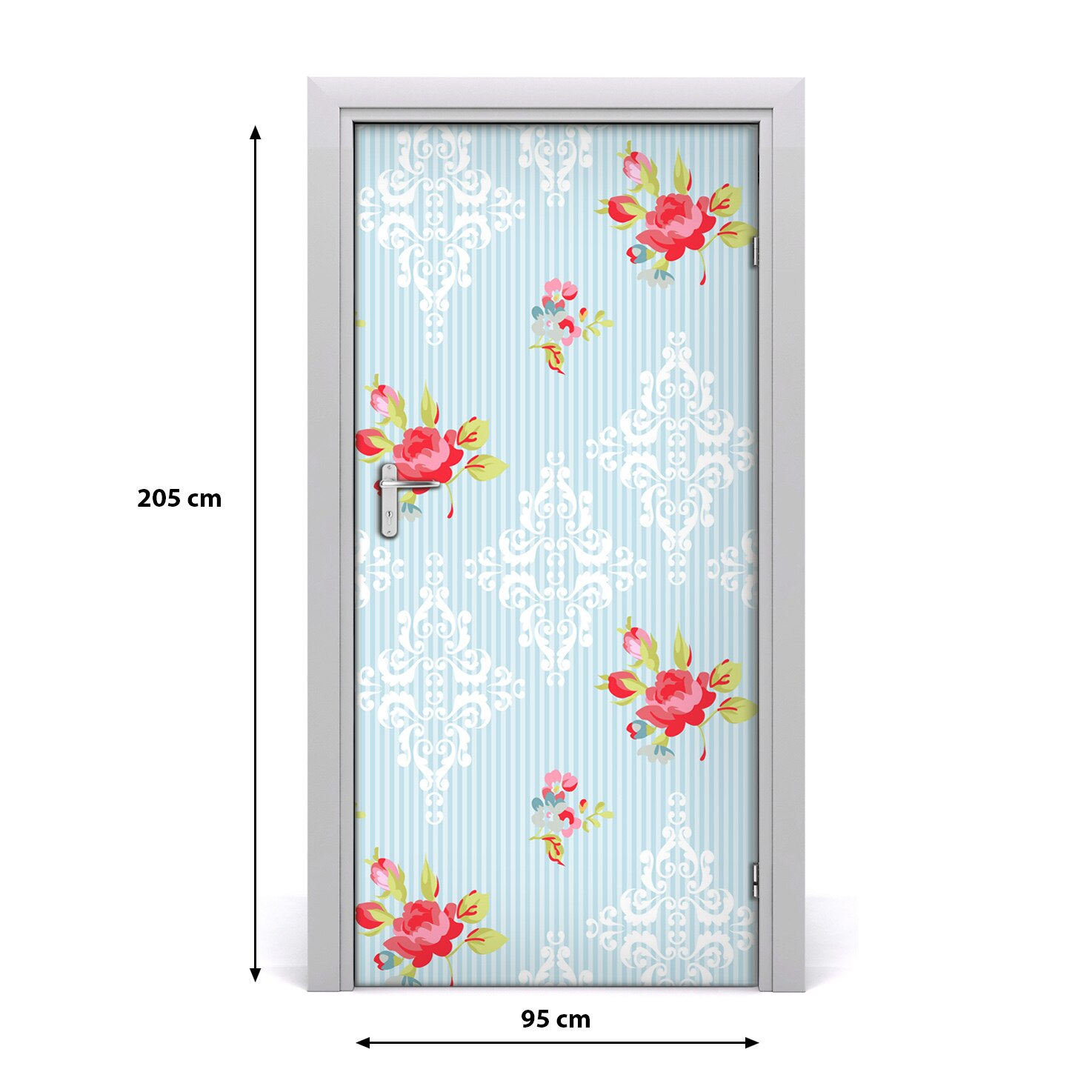 Stickere decorative, Tulup, Autocolante pentru usi, model Furnir ...