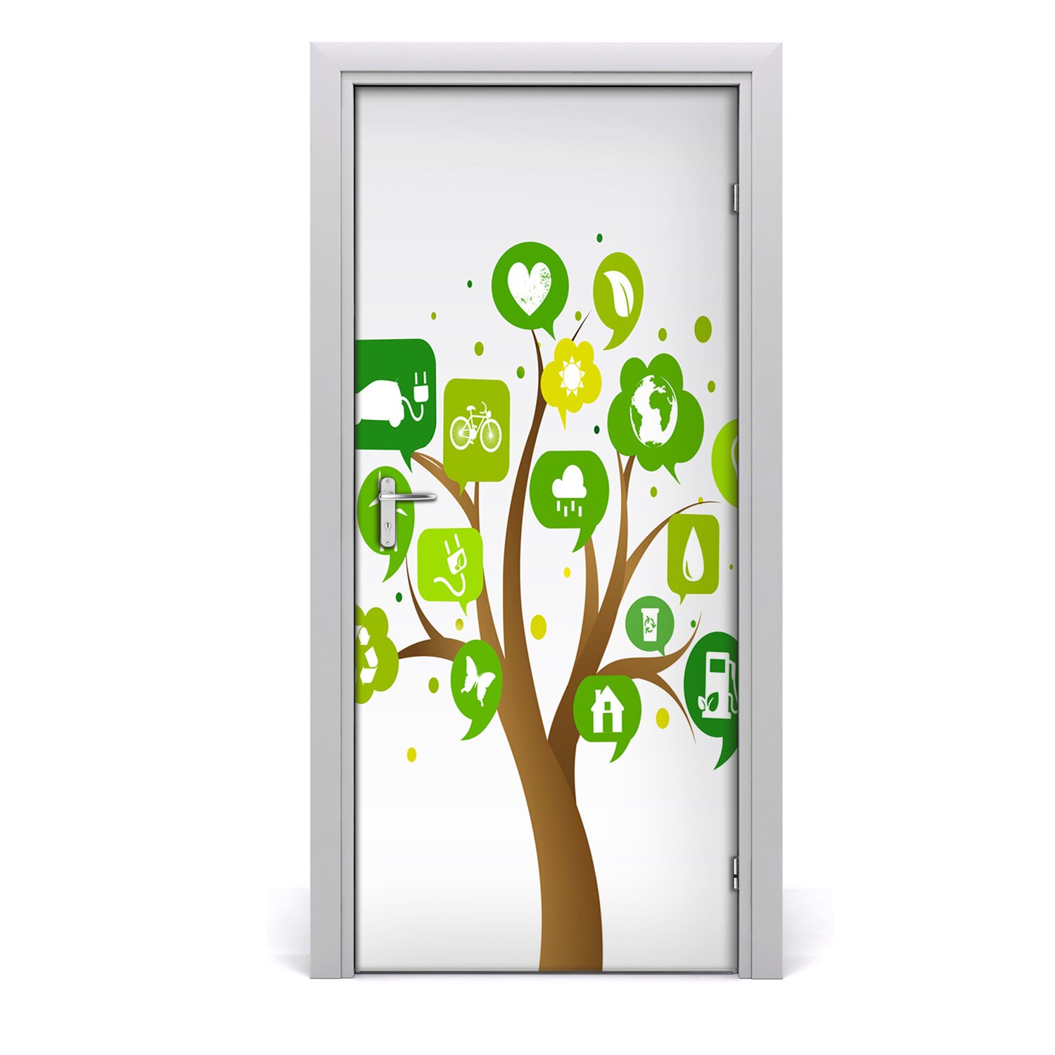 Stickere decorative, Tulup, Autocolante pentru usi, model copac ...