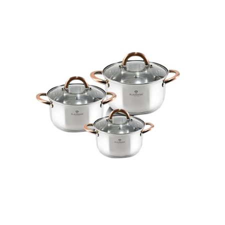 Set oale si tigai otel inoxidabil (6 piese) cu manere Rose Gold (Cupru ...