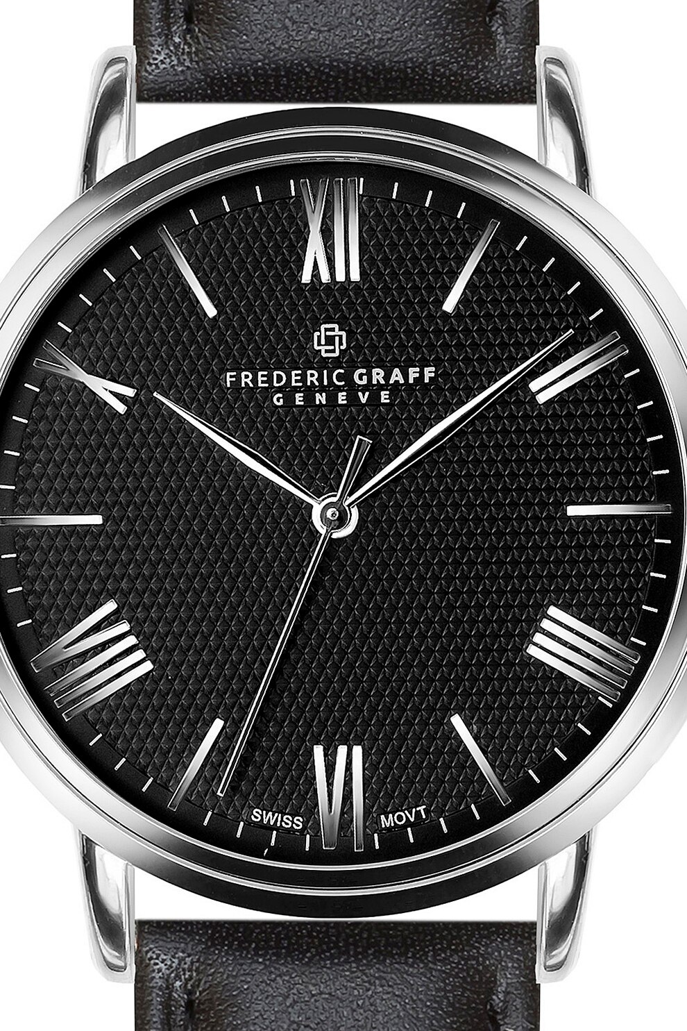 Frederic Graff, Часовник с кожена каишка, Сребрист / Черен - eMAG.bg