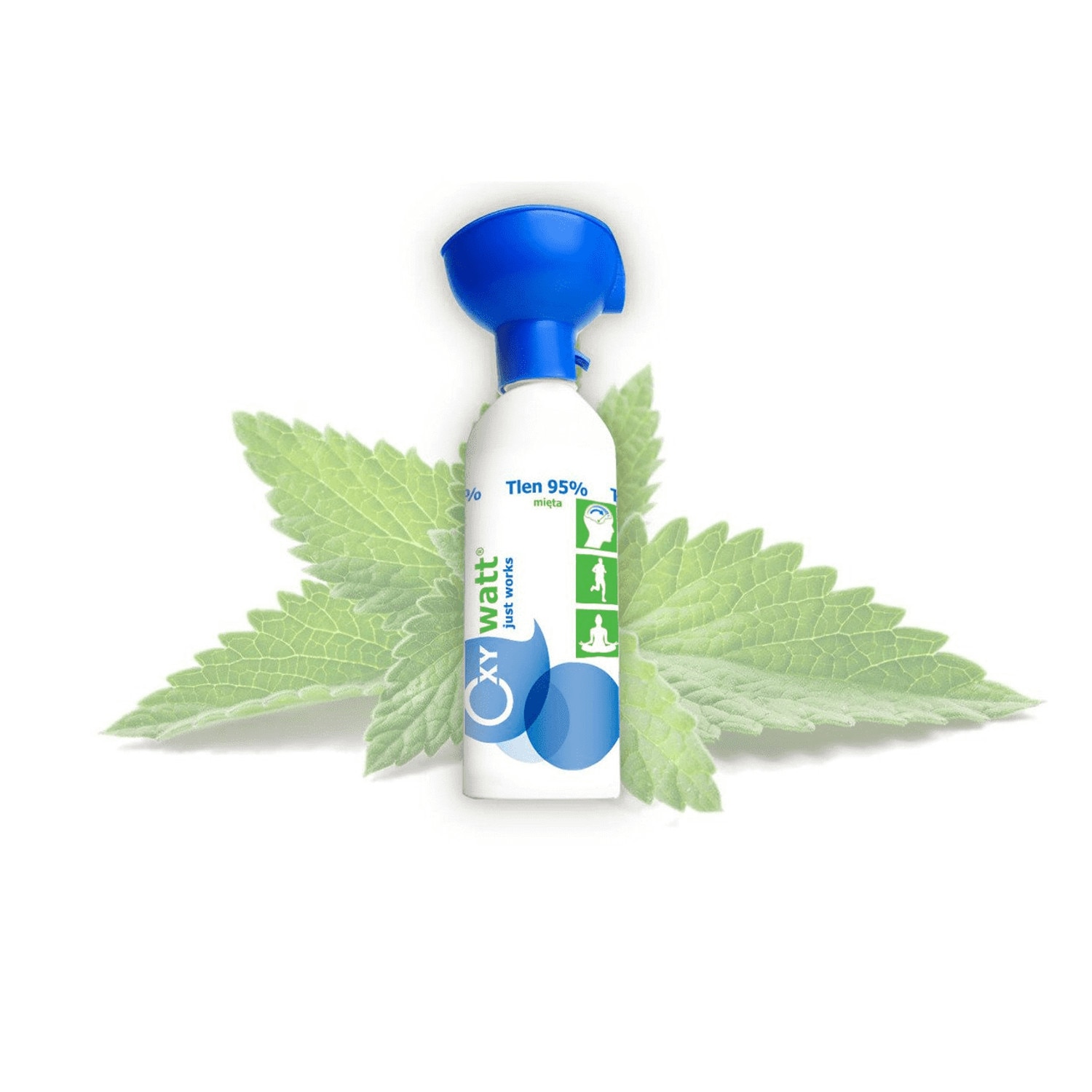 Inhalator cu oxigen comprimat OXYwatt 95% ,5 l, 100 de pufuri cu aroma ...
