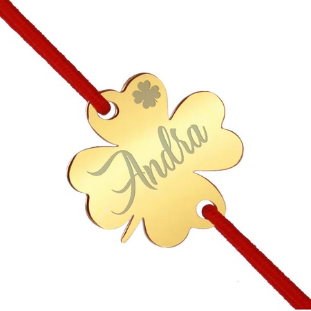 Martisor Bratara Inox Trifoi Auriu Nume Andra - eMAG.ro