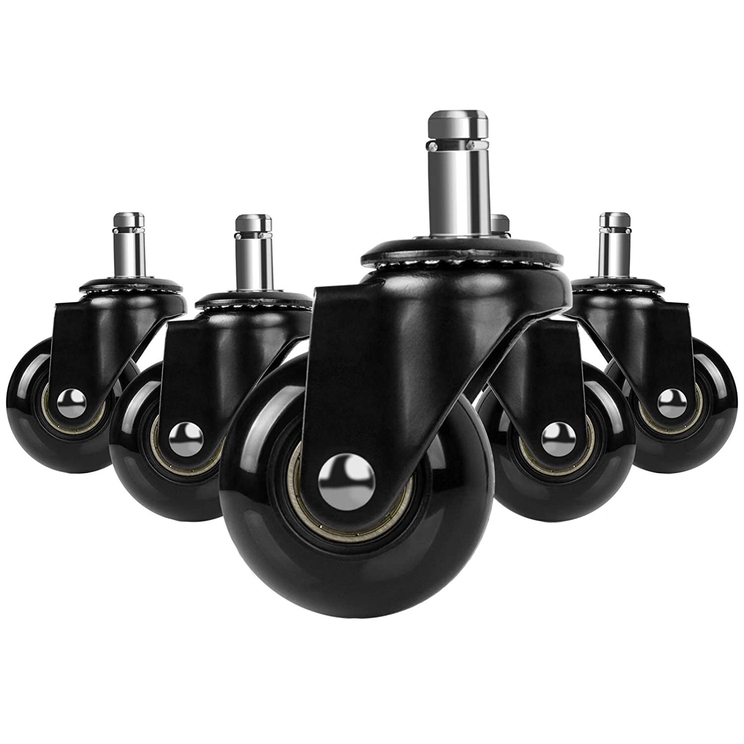 Set Roti de silicon pentru scaune de birou (set de 5) de 2", diametru ...