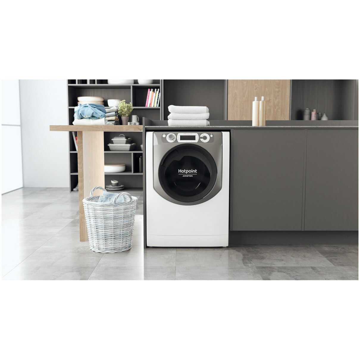 Пералня Hotpoint AQ94D497SDEUBN, 9 кг, 1400 об/мин, Клас В, Steam ...