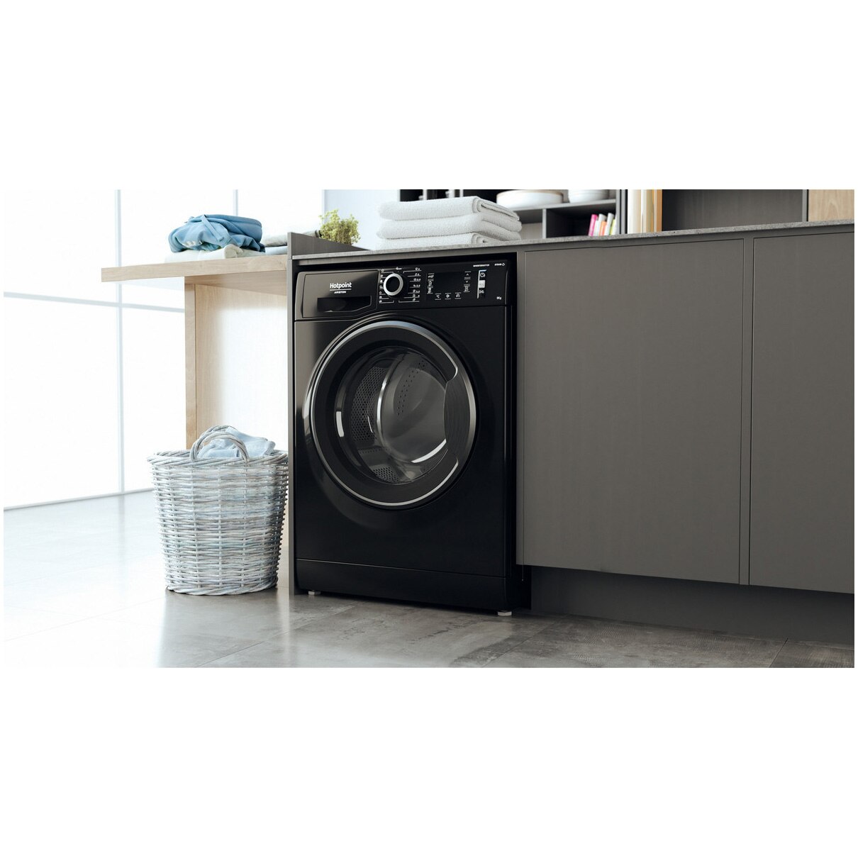 Hotpoint NLCD945BSAEUN Elöltöltős mosógép, 9 kg, 1400 ford/perc, Steam ...