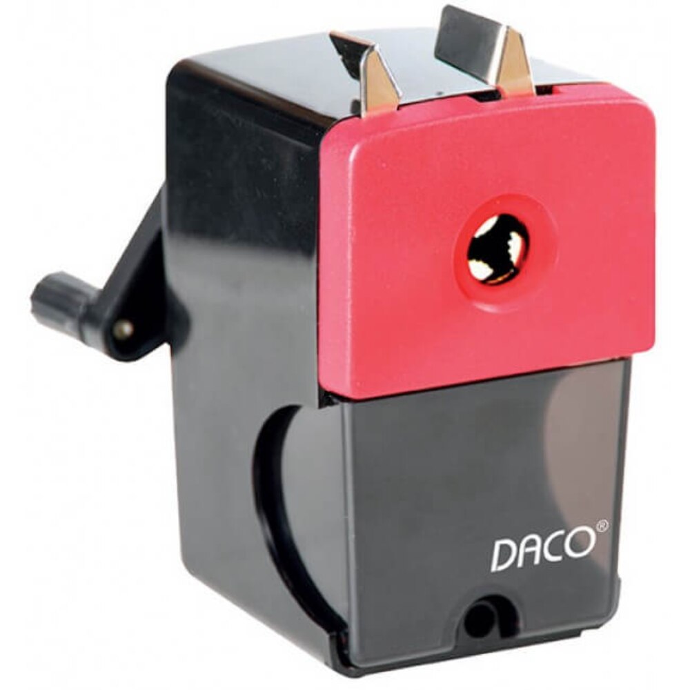 Ascutitoare Simpla Mecanica Daco, cu Container, Plastic, Negru/Rosu ...