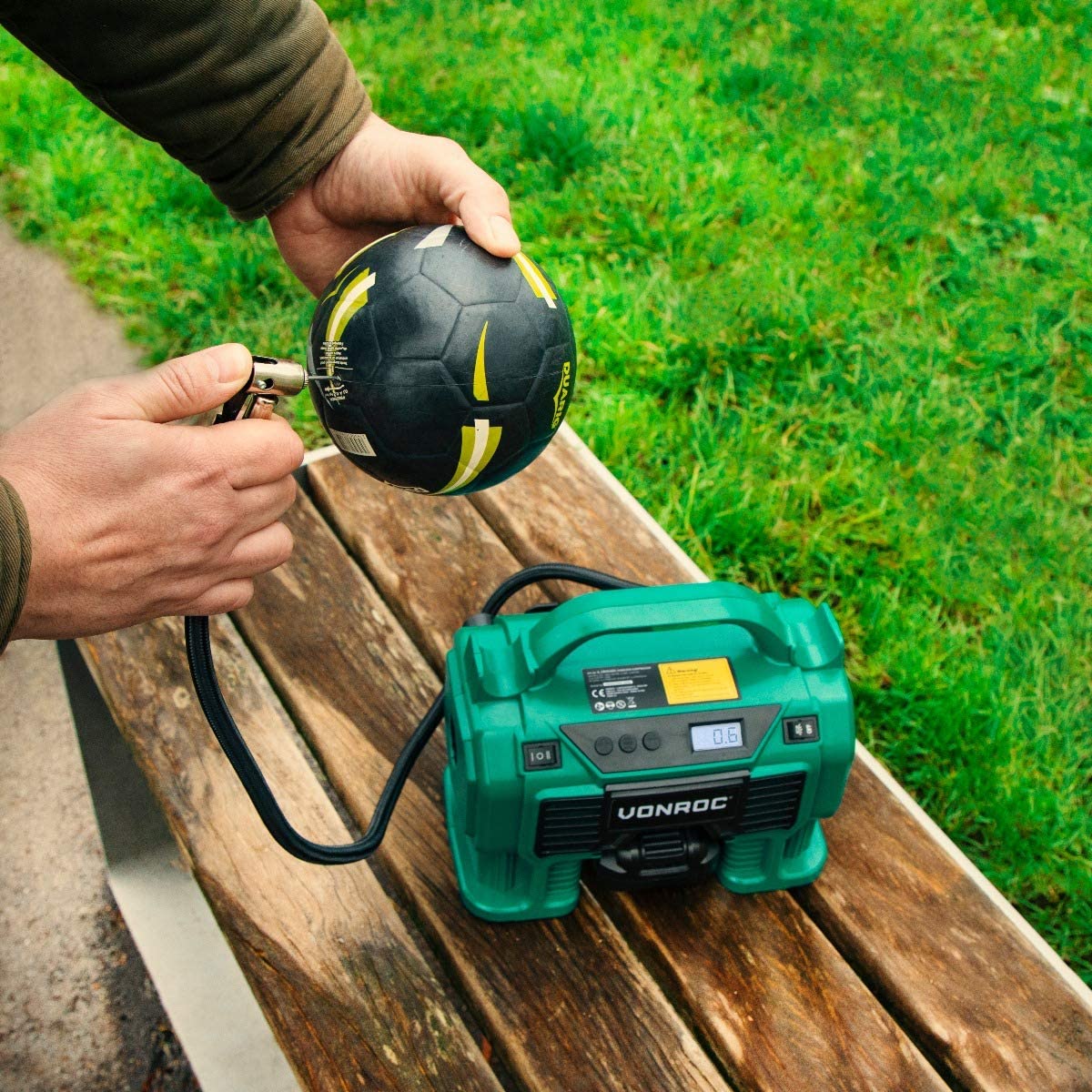 Compresor VONROC, CR503DC, compatibil cu acumulator 20V, fara ...