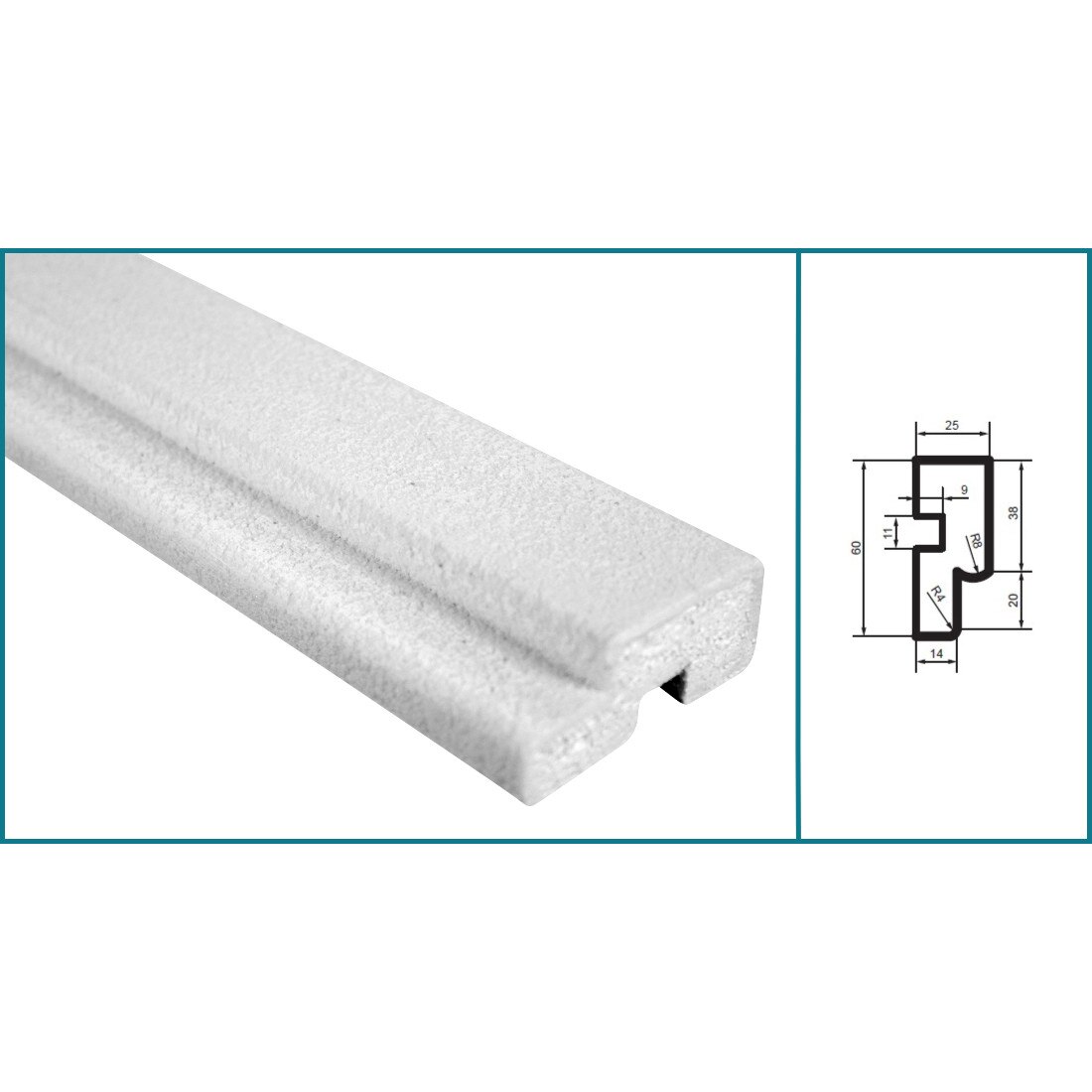 Brau decorativ, pentru exterior, Elite Decor, MC 101, 60mmx25mmx2000mm ...
